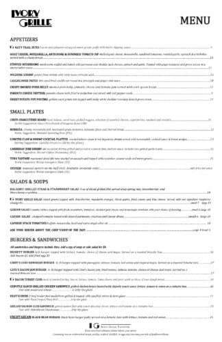 Dinner - The Ivory Grille